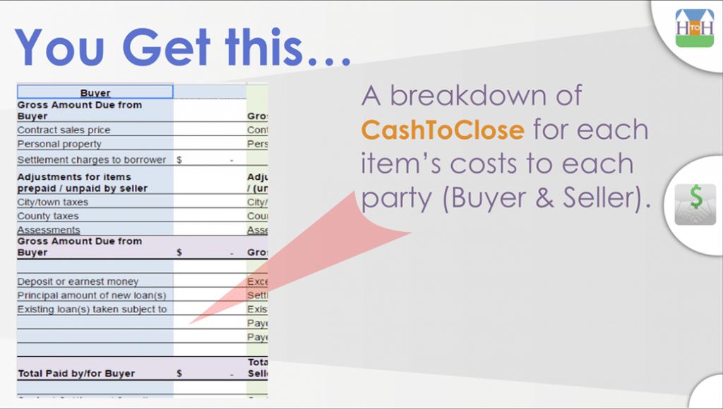 CASH TO CLOSE demo - HomeToHome